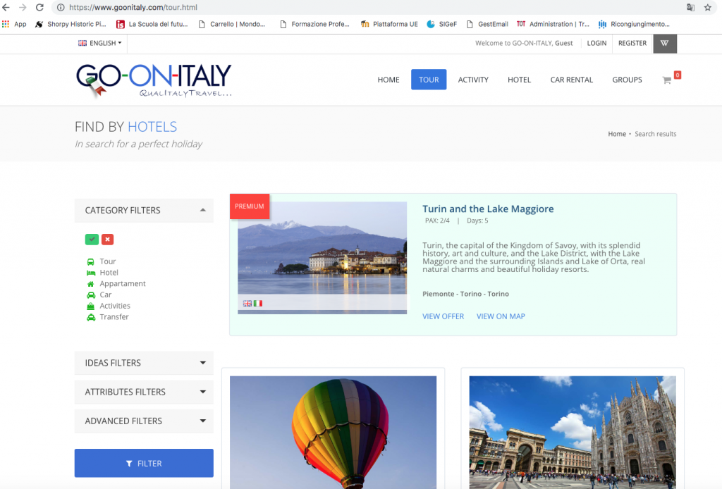 GO-ON-ITALY, il sito di incoming per gli agenti di viaggio