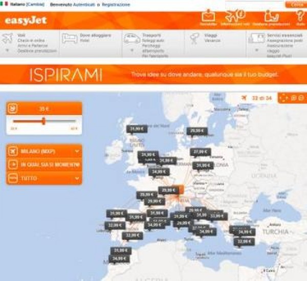 EasyJet presenta" Ispirami" la nuova modalità di ricerca su mappa ...